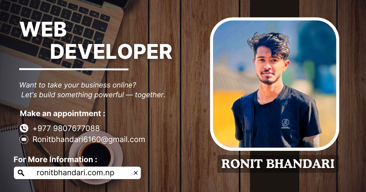 Ronit Bhandari | Web Developer